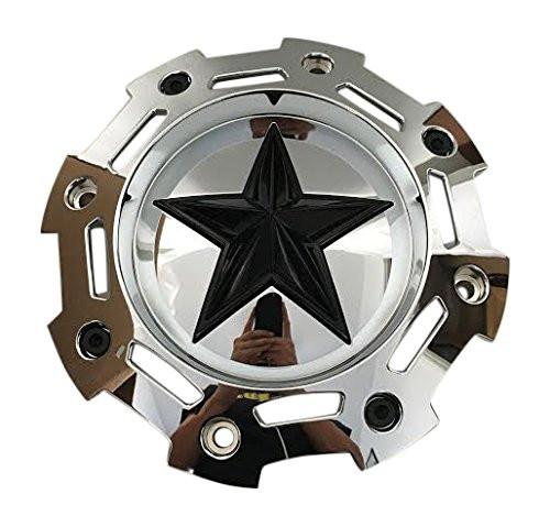 KMC XD Rockstar 2 SC-198CHR SC-190 Chrome Center Cap with Black Star ...