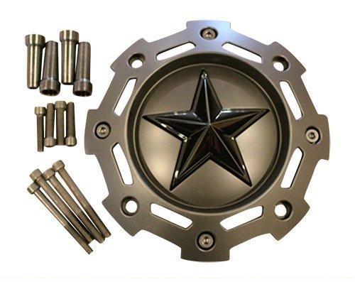 KMC XD Series 811 Rockstar 2 Matte Black w Black Star Center Cap SC-198 ...