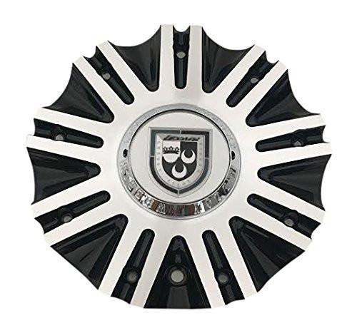 Lexani Wheels 655L01 SL1009-05 Black and Machined Wheel Center Cap ...